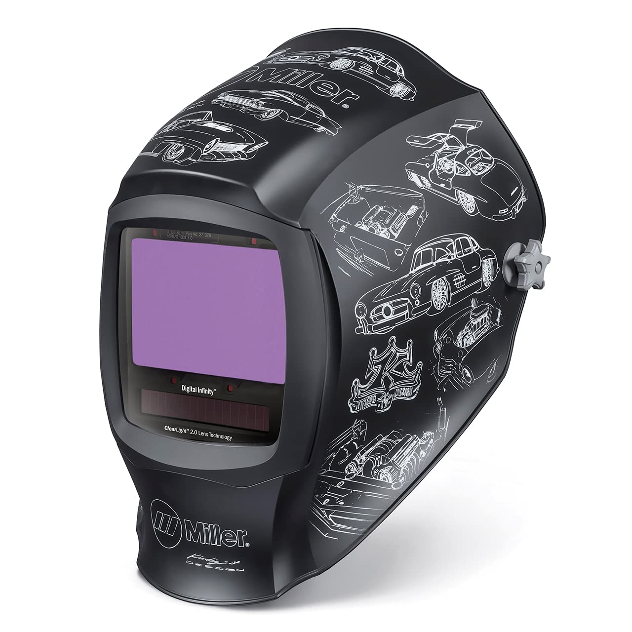 Miller 292933 Digital Infinity '22 Welding Helmet with ClearLight 2.0 Lens, Kindig-it Design