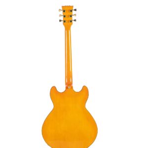 Acoustic Semi-Hollow-Body Electric Guitar, 6 Strings, Stainless Steel Frets, Full Size,Playing Jazz, Solo For Beginners Starters Intermediates and Professionals Right Handed Color Sky Bule