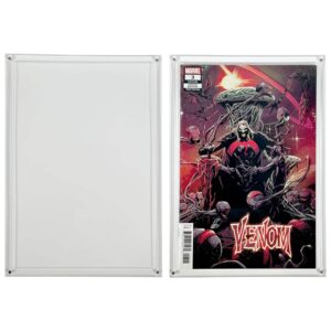 malko modern comic book acrylic slab display case - current comics magnetic showcase - 2 pack