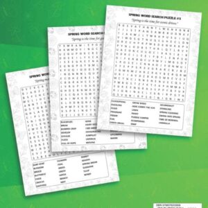 Spring Word Search Large Print: Spring Word Search Puzzle Book with Fun Facts For Adults, Teens & Seniors | 20 Hidden Words per Puzzle Spring Easter ... to Help Relieve Stress and Improve Memory