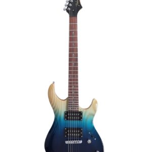 Acoustic Electric Guitar, Full Size 6 String Solid-Body Electric Guitar, Right Handed For Beginners, Intermediates and Professionals Color Faded Blue