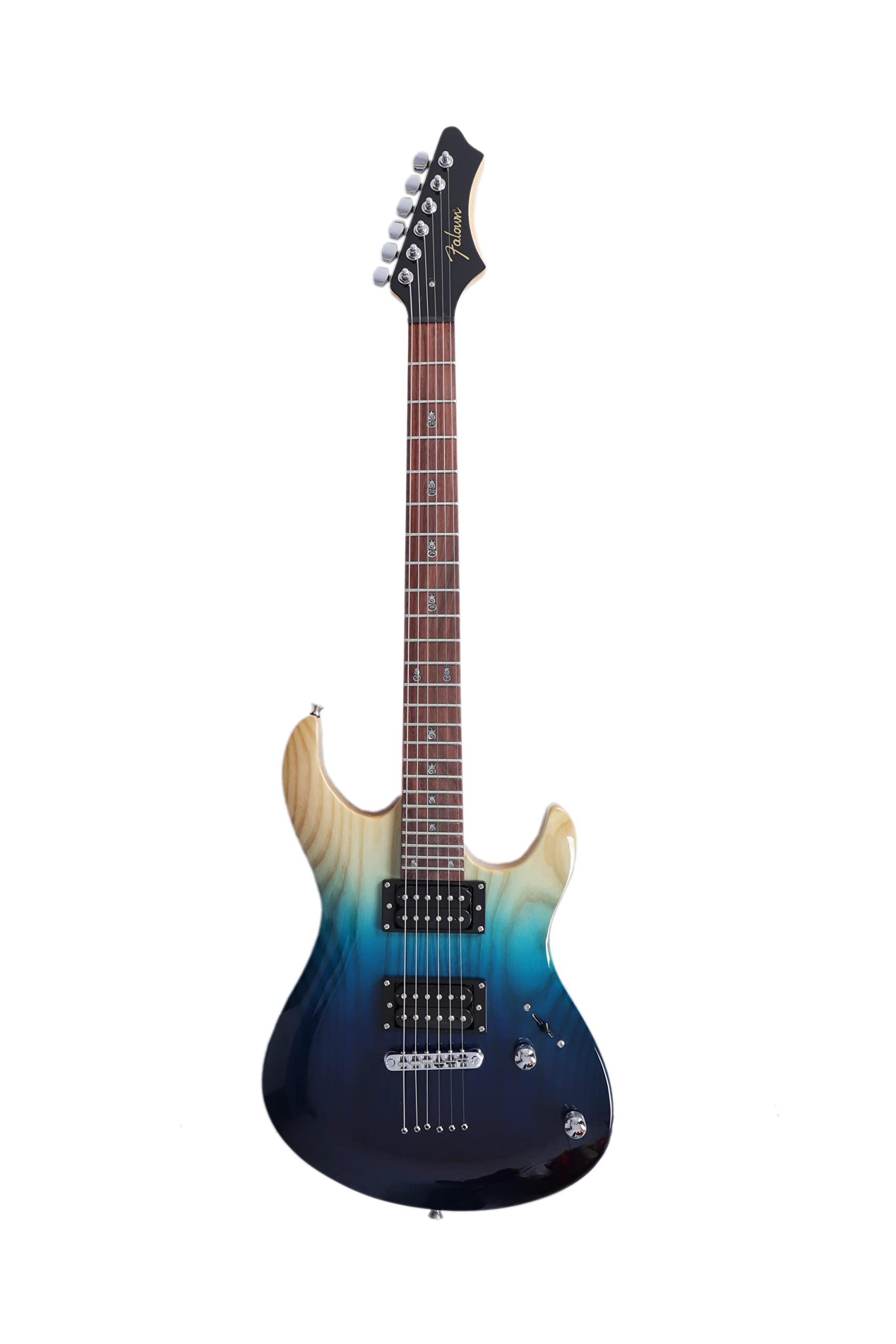 Acoustic Electric Guitar, Full Size 6 String Solid-Body Electric Guitar, Right Handed For Beginners, Intermediates and Professionals Color Faded Blue