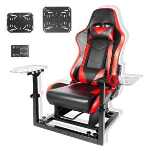 anman g920 racing flight simulator cockpit with seat gaming steering wheel stand fits for logitech g29 g923,thrustmaster t300rs t150s tx, fanatec,pc,ps4 without wheel, pedal, handbrake