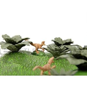 Nano Scene Jurassic Park 30th Anniversary Jurassic Gate Diorama w/ Two 1.65" Die-Cast Cars, Toys for Kids and Adults