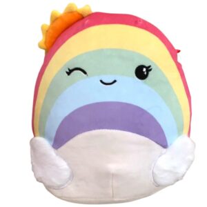 squishmallow offiicial kellytoy space sky squad squishy soft plush toy animals (sunshine rainbow, 8 inch)