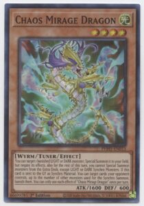 chaos mirage dragon - phhy-en013 - super rare - 1st edition