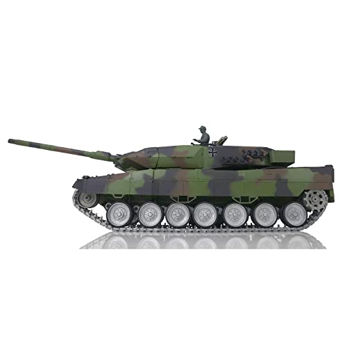 TOUCAN RC HOBBY Henglong 1/16 7.0 Customized Leopard2A6 Rc Tank 3889 Metal Tracks FPV Recoil