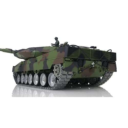 TOUCAN RC HOBBY Henglong 1/16 7.0 Customized Leopard2A6 Rc Tank 3889 Metal Tracks FPV Recoil