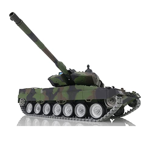 TOUCAN RC HOBBY Henglong 1/16 7.0 Customized Leopard2A6 Rc Tank 3889 Metal Tracks FPV Recoil