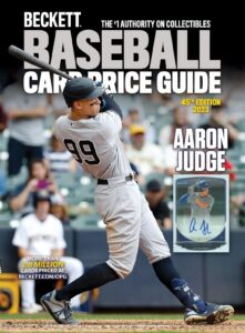 beckett baseball card price guide magazine 2023, 45th edition aaron judge: the #1 authority on collectibles