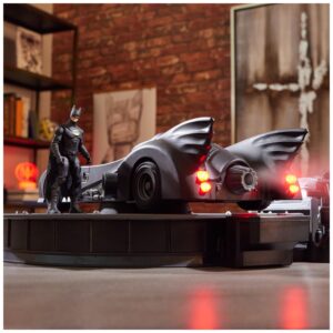 DC Comics, Official 1989 Batmobile RC, Exclusive Batman Figure, Limited Edition Collector's Item, Smoke Effects, Batcave Chargeable Base, Ages 14+