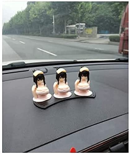 2023 Kawaii Shaking Chest Ornaments,Anime Beautiful Girl Car Ornament Q-Version Toy Gifts,Cute Shake Girl Car Dashboard Decorations,Action Model Doll for Room Desktop Car Dashboard (3pc-Mix Anime)