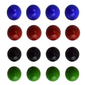 Marbles Board Game Solid Oak Wood 4 Player Hand Painted Holes (17.5 inch)