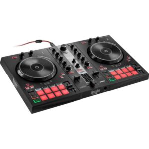 Hercules DJ Control Inpulse 300 2-Deck USB DJ Controller for Serato DJ Lite and DJUCED Bundle with 6' Comprehensive Standard Series 3.5mm Stereo Mini Plug to 2 RCA Plugs Audio Cable