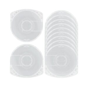 replacement game disc storage case for psp 1000 2000 3000, 10pcs clear case shell protective box replacement