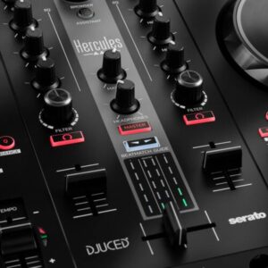 Hercules DJ Control Inpulse 300 2-Deck USB DJ Controller for Serato DJ Lite and DJUCED Bundle with 6' Comprehensive Standard Series 3.5mm Stereo Mini Plug to 2 RCA Plugs Audio Cable