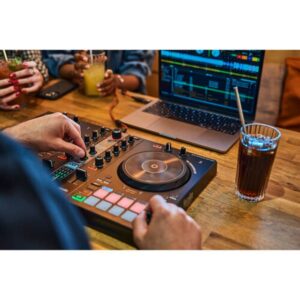 Hercules DJ Control Inpulse 300 2-Deck USB DJ Controller for Serato DJ Lite and DJUCED Bundle with 6' Comprehensive Standard Series 3.5mm Stereo Mini Plug to 2 RCA Plugs Audio Cable