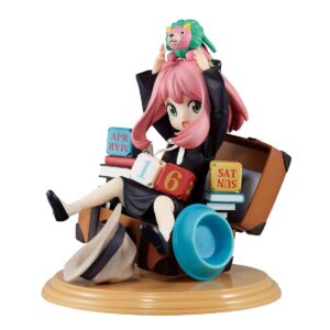 ichibansho ichiban - spy x family - anya forger with block calendar (mission start! version 1.5), bandai spirits figure