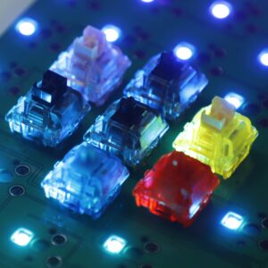 Gateron Ink Series V2 Transparent Smokey Housing 5 pin Switches Black Silent Black Blue Box Yellow Red Custom Switch for All Mechanical Keyboard (Ink Black 70 PCS)