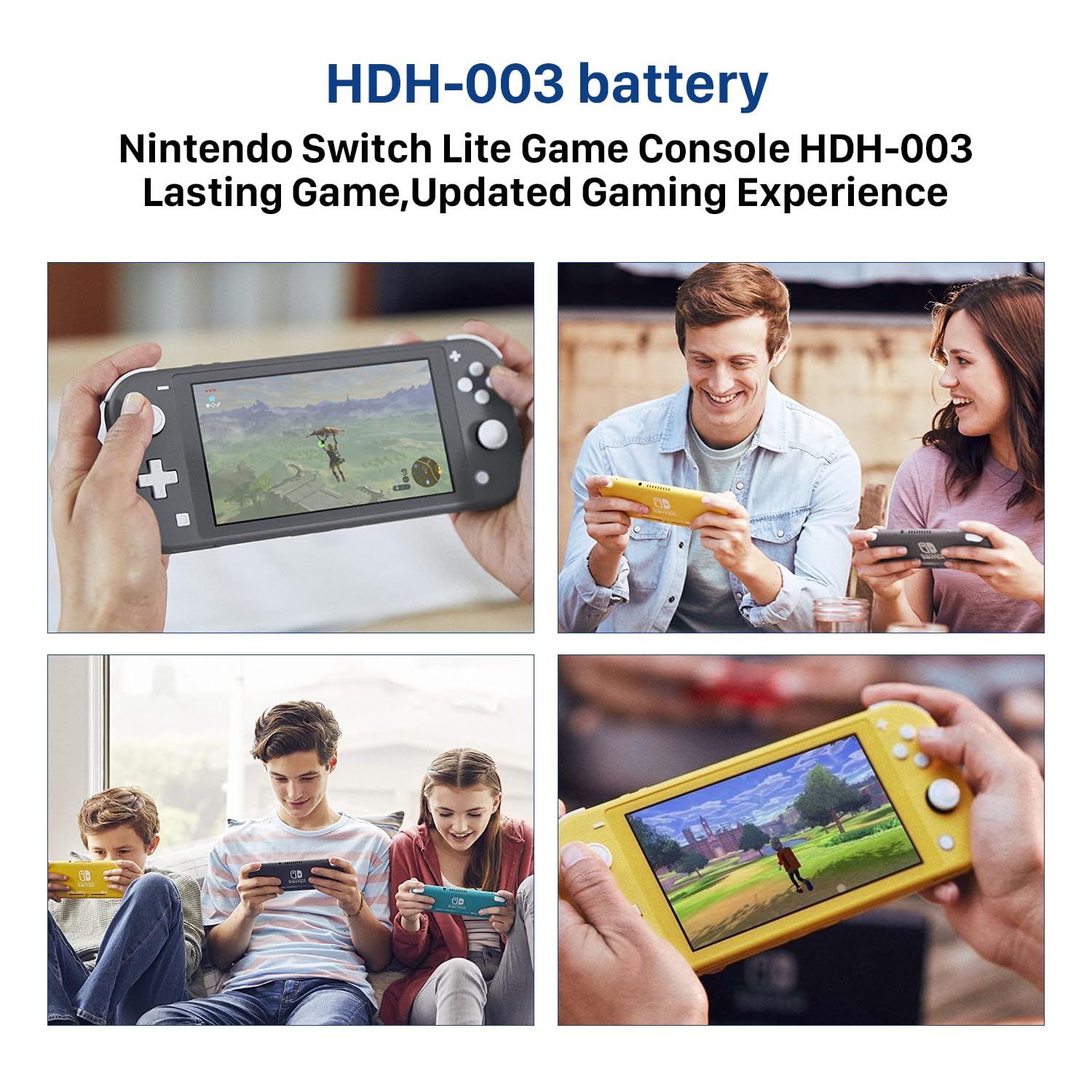 JDIRLDL HDH-003 Battery, [4680mAh] Upgraded 2024 New 0 Cycle Battery Replacement for Nintendo Switch Lite, Lite HDH-003 HDH-001 Lite with Professional Replacement Tool Kits