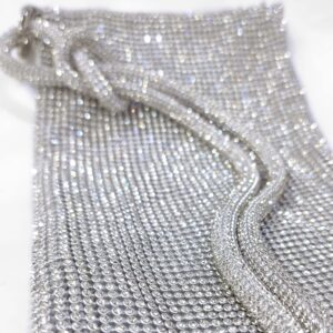 Rhinestone Hobo Bag for Women Rhinestone Purses Sparkly Evening Handbag Shiny Diamond Purse for Wedding Parties 2024