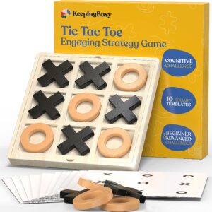 keeping busy tic tac toe wooden game with templates - dementia activities for seniors – alzheimers activities for dementia patients - busy boxes for dementia patients - big matching games for adults