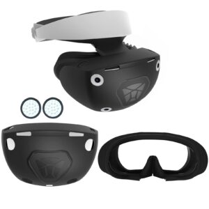 vr silicone protective case cover for ps vr2 helmet, protective lens skin compatible with ps vr 2 glasses, easy to install, precise cut, anti-sweat