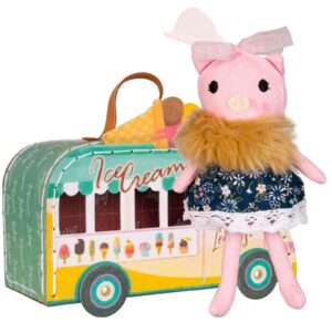 levlovs christmas pig mouse in a matchbox danish design toy baby registry gift pig in ice cream truck linen toy plush toy