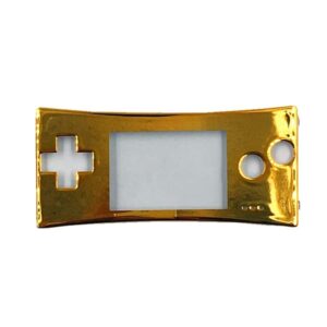 new repair front faceplate case cover shell part for game boy micro (gbm) gold