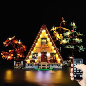 kyglaring led lighting kit (no model) designed for lego a-frame cabin 21338 model building kit - without building set(remote version)