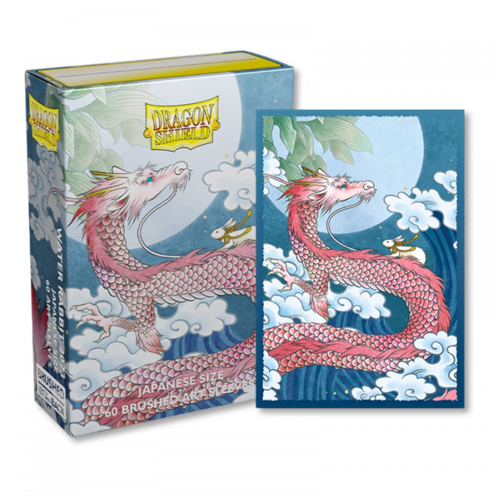 Dragon Shield – Limited Edition Brushed Art Japanese: Water Rabbit 2023 60 CT Japanese Size Card Sleeves - Yu-Gi-Oh! Card Sleeves Smooth & Tough - Compatible with Yu-Gi-Oh!