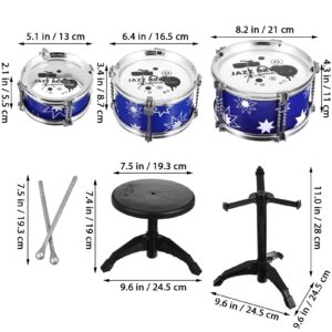 Milisten Kids Drum Set, Drum Set for Kids, Jazz Drum Kit 5 Drums with Stool Drum Sticks, Drum Set Musical Instruments, Early Education Instruments for Girls Boys