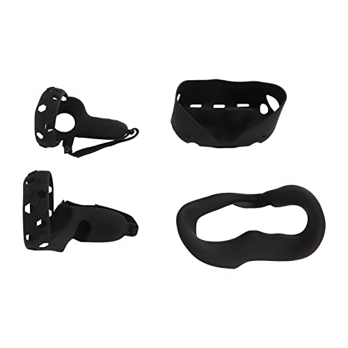 Controller Grips Cover for Oculus Quest 2, Silicone VR Shell Cover Accessories Set with Face Cover Lens Rotective Cover for Quest 2 Accessories (Black)