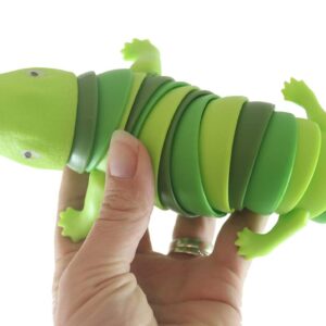 1 Alligator Wiggle - Gator Crocodile Reptile Large Articulated Jointed Moving Slug Toy - Unique