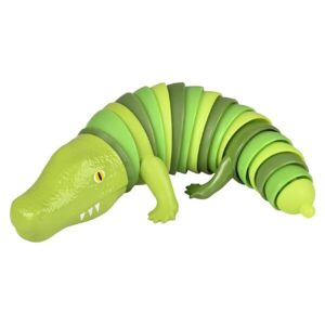 1 Alligator Wiggle - Gator Crocodile Reptile Large Articulated Jointed Moving Slug Toy - Unique