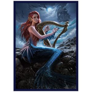 fantasy north - allamorra - alluring siren - 100 smooth matte tcg trading card sleeves - fits magic mtg commander pokemon and other card games - playing card sleeves