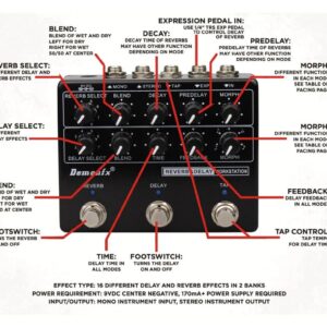 Demon FX RDW Reverb Delay Workstation Numerous Set Options