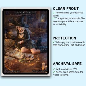 Fantasy North - Treasure Chest Mimic - 100 Smooth Matte TCG Trading Card Sleeves - Fits Magic MTG Commander Pokemon and Other Card Games - Playing Card Sleeves