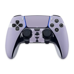 mightyskins skin compatible with ps5 dualsense edge controller - solid lilac | protective, durable, and unique vinyl decal wrap cover | easy to apply & change styles | made in the usa