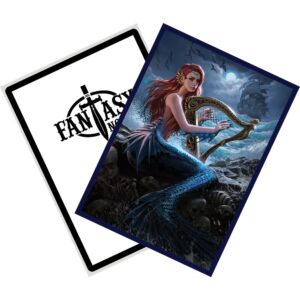 Fantasy North - Allamorra - Alluring Siren - 100 Smooth Matte TCG Trading Card Sleeves - Fits Magic MTG Commander Pokemon and Other Card Games - Playing Card Sleeves