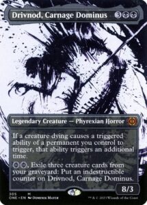 magic: the gathering - drivnod, carnage dominus (305) - borderless - phyrexia: all will be one