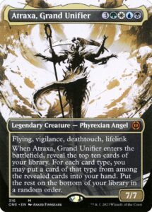 magic: the gathering - atraxa, grand unifier (316) - borderless - phyrexia: all will be one