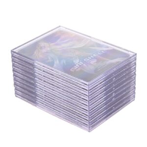 utctbc cards sleeves top loaders 10 hard acrylic card protector clear card brick + 2 display stand fit for trading cards,standard sports cards,baseball card holder cases collectibles card protectors