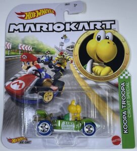 hot wheels - mario kart - koopa troopa - circuit special - 2023 - mint/nrmint ships bubble wrapped in a box