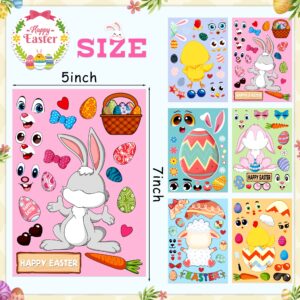 LINAYE 36 Sheets Easter Crafts Stickers for Kids Toddlers - Make Your Own Easter Stickers, Easter Basket Stuffers for Kids Toddlers Easter Treats Gifts for Kids Easter Activities Party Favor Supplies