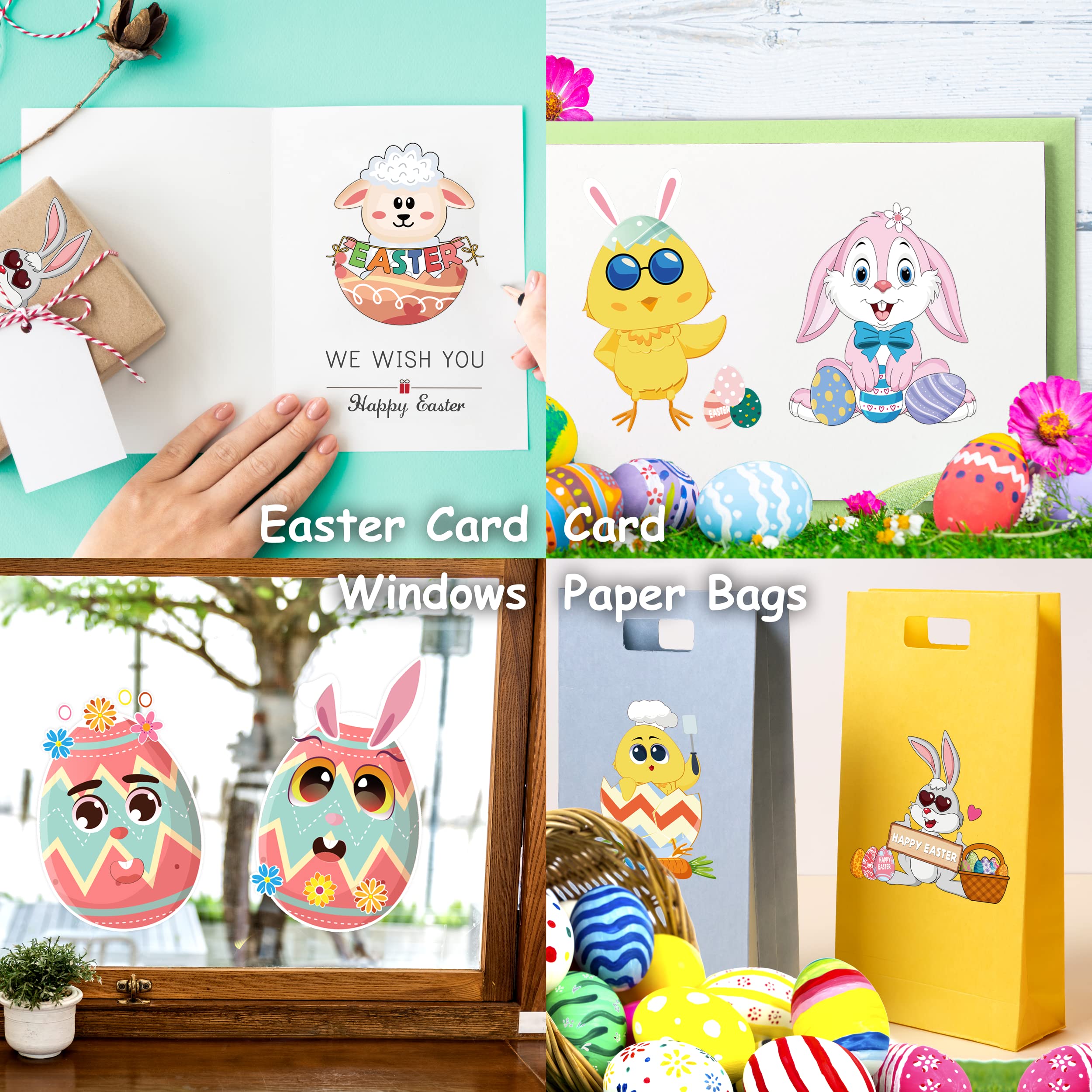 LINAYE 36 Sheets Easter Crafts Stickers for Kids Toddlers - Make Your Own Easter Stickers, Easter Basket Stuffers for Kids Toddlers Easter Treats Gifts for Kids Easter Activities Party Favor Supplies