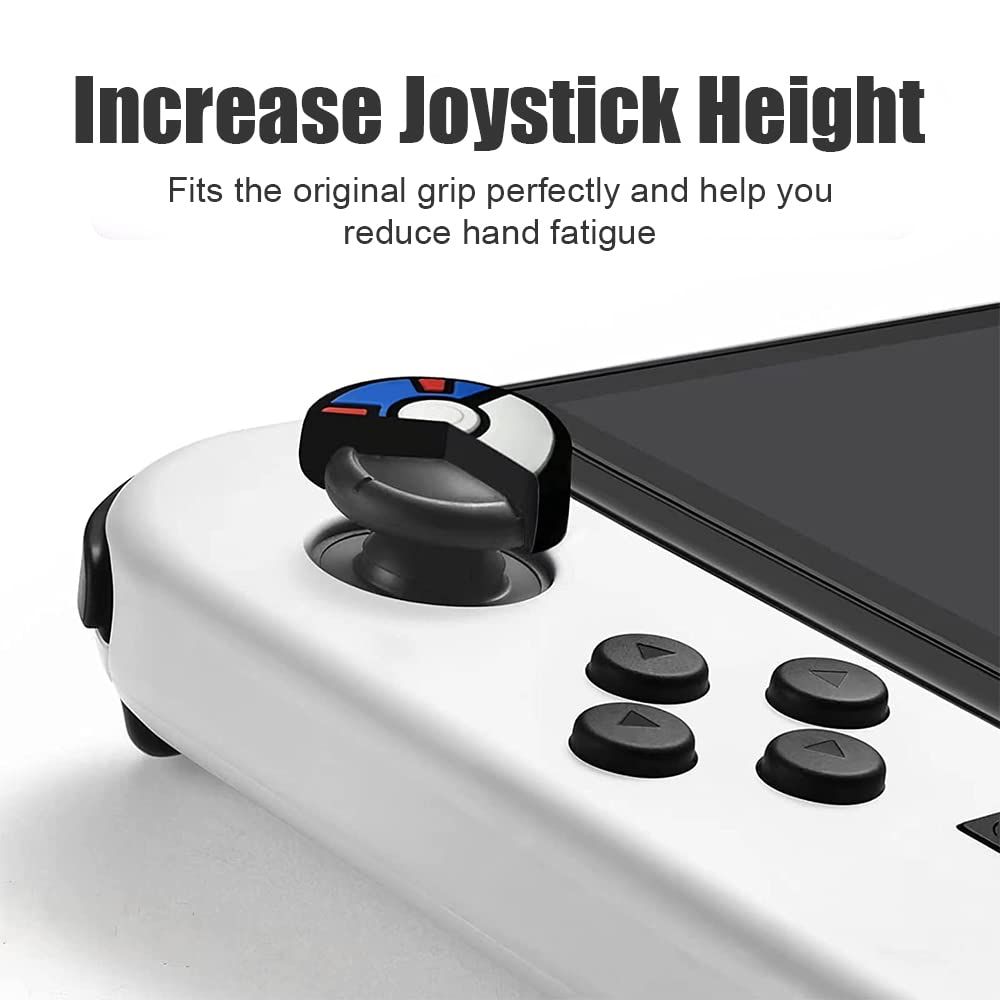 Silicone Joycon Thumb Grip Caps, Joystick Cover Compatible with Nintendo Switch/OLED/Switch Lite, Soft Silicone Joystick Grips Button Covers for Joycon Controller,4pcs (Blue+White+Purple+Gray)