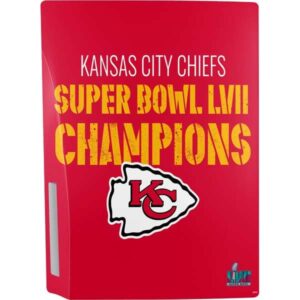 Skinit Decal Gaming Skin Compatible with PS5 Bundle - Officially Licensed NFL Kansas City Chiefs Super Bowl LVII Champions Design