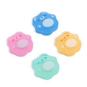 geekshare silicone joycon thumb grip caps, joystick cover caps compatible with nintendo switch/oled/switch lite,4pcs - jelly bear