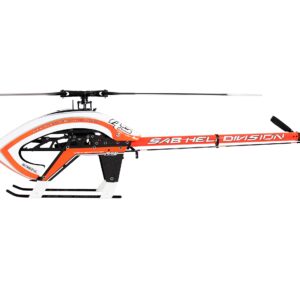 SAB Goblin RAW 580 Kit White/Orange - with S-Line Main and Tail Blades - HELIDIRECT